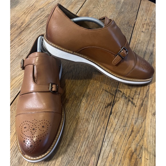 Shoes | Thomas Vine Mens Ransom Cap Toe Monk Strap Loafers Cognac 11 ...